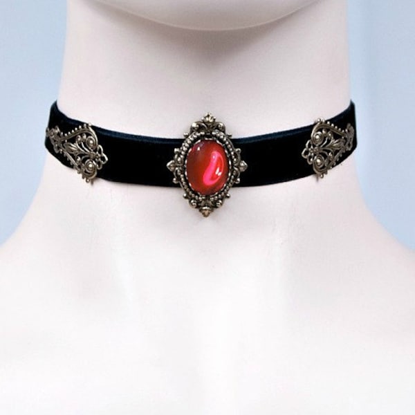 Velvet Choker Gothic - Etsy