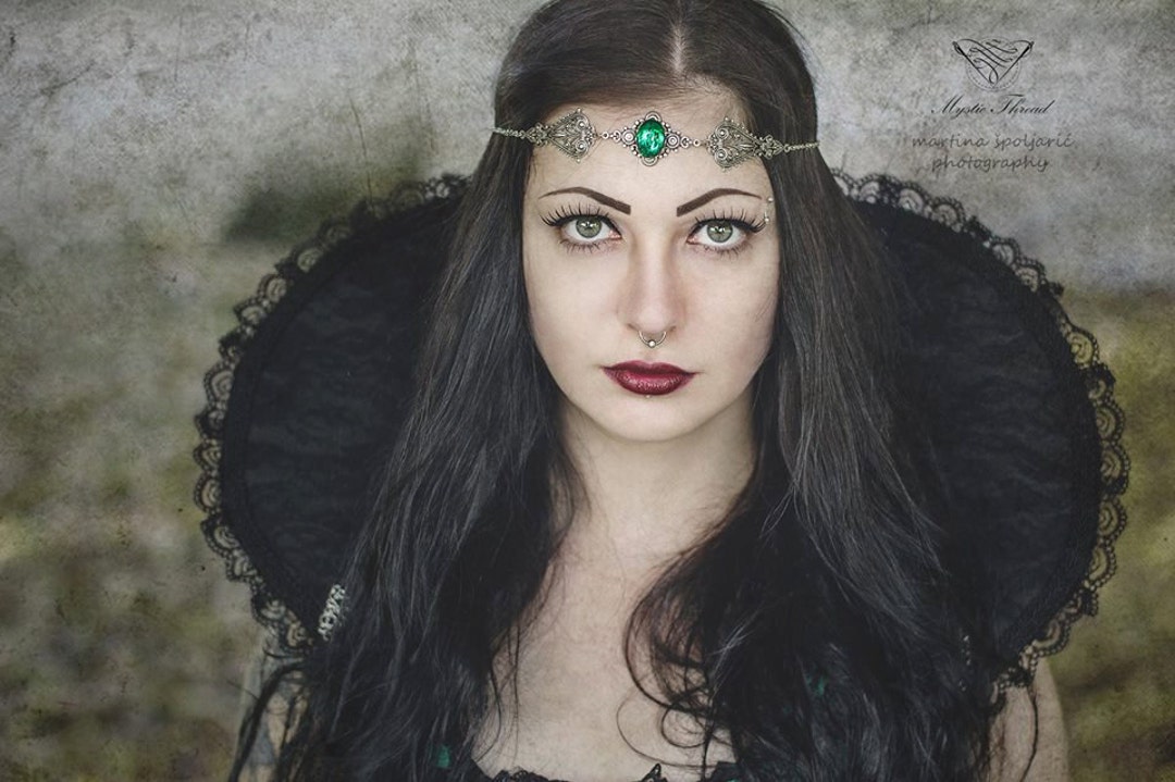 Emerald Gem Gothic Victorian Circlet - Etsy