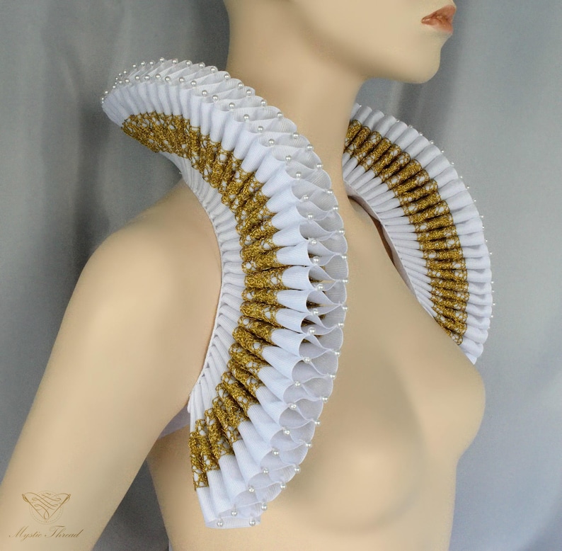 Elizabethan Victorian Wedding Medieval Rennaisance Medieval Ruff Neck ...