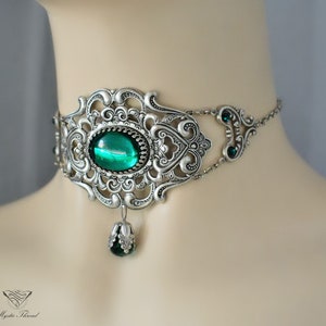 Ruby Gem Elegant Gothic Victorian Silver Choker - Etsy