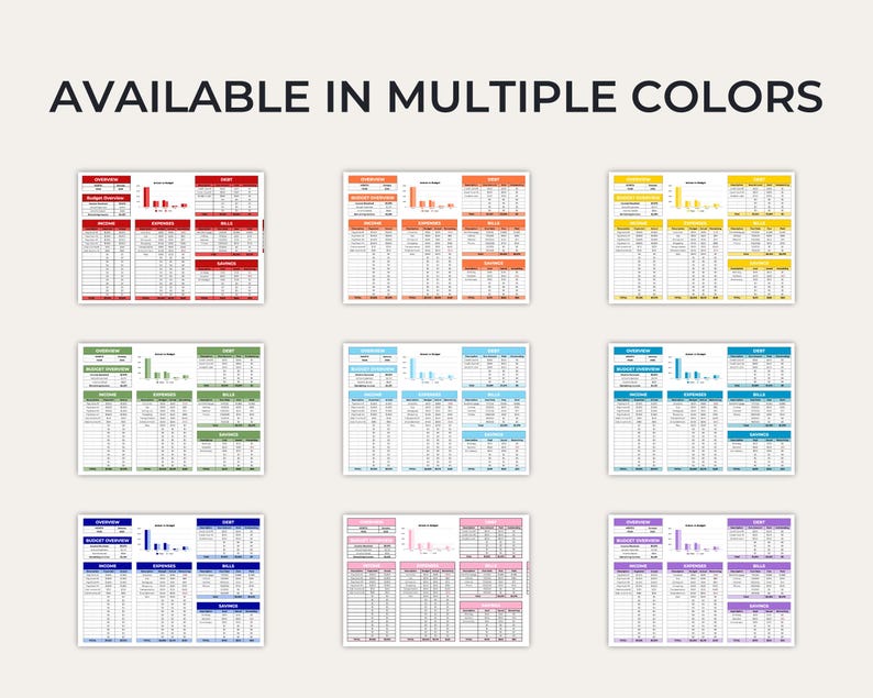 Pink Simple Monthly Budget Spreadsheet | Excel Budget Template ...