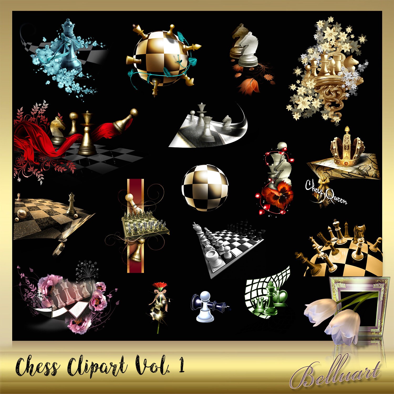 20 Chess Overlays Vol. 1 Chess Clip Art Chess Pieces - Etsy UK