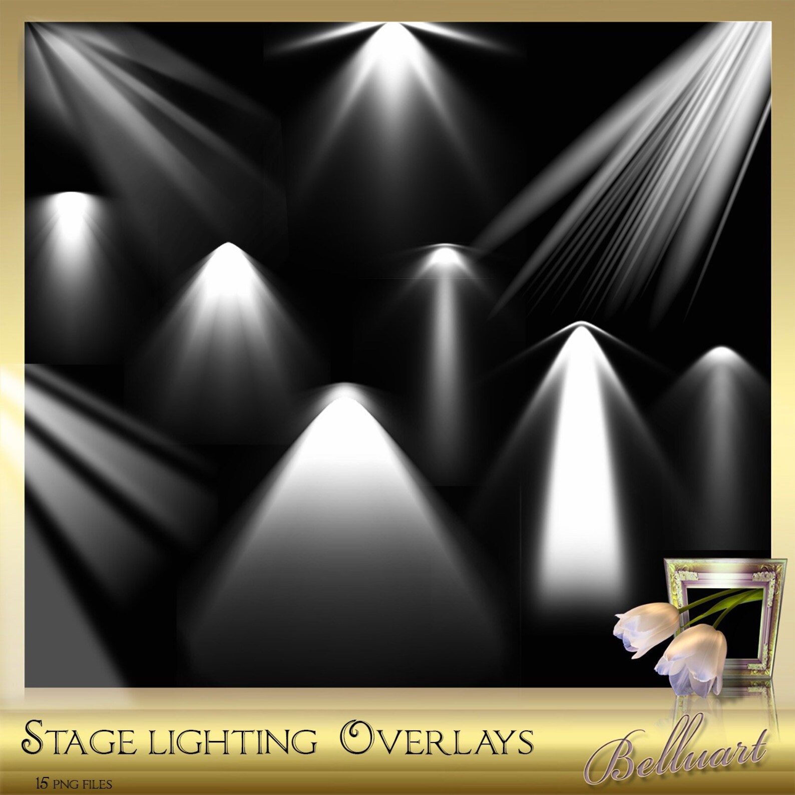 15 Stage Lighting Overlays Vol 1 Spotlight Overlays light - Etsy.de