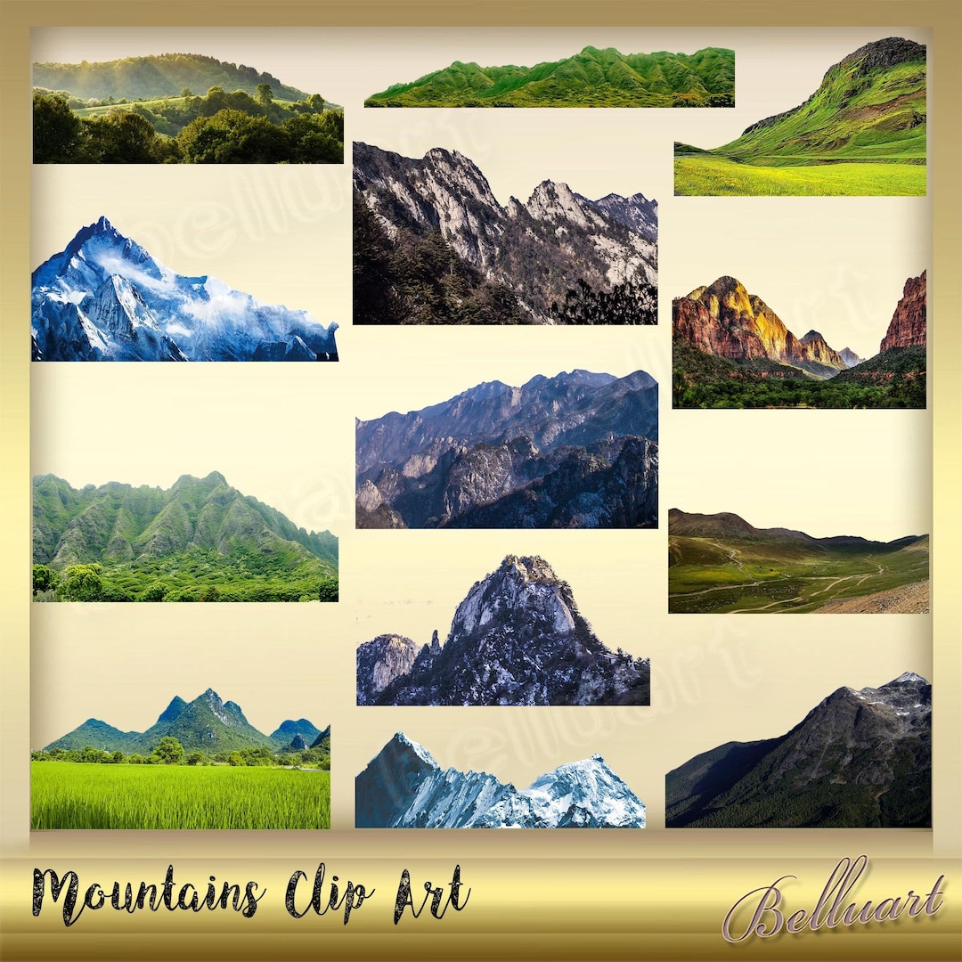 15 Mountains Clip Art Mountain Clip Art Mountains Overlay - Etsy