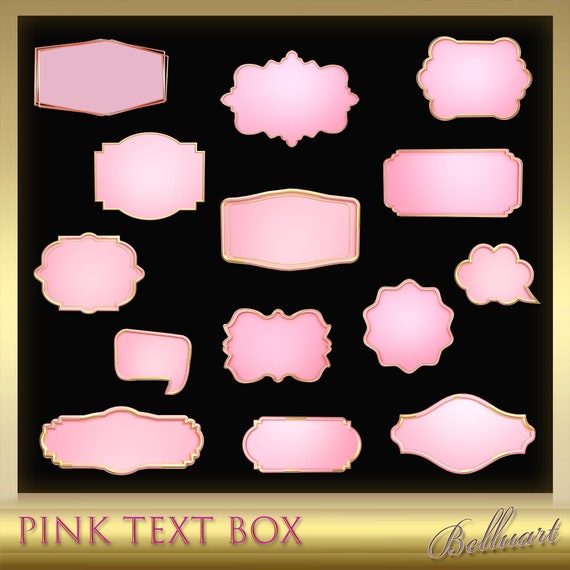 Pink Label Frame Clip Art