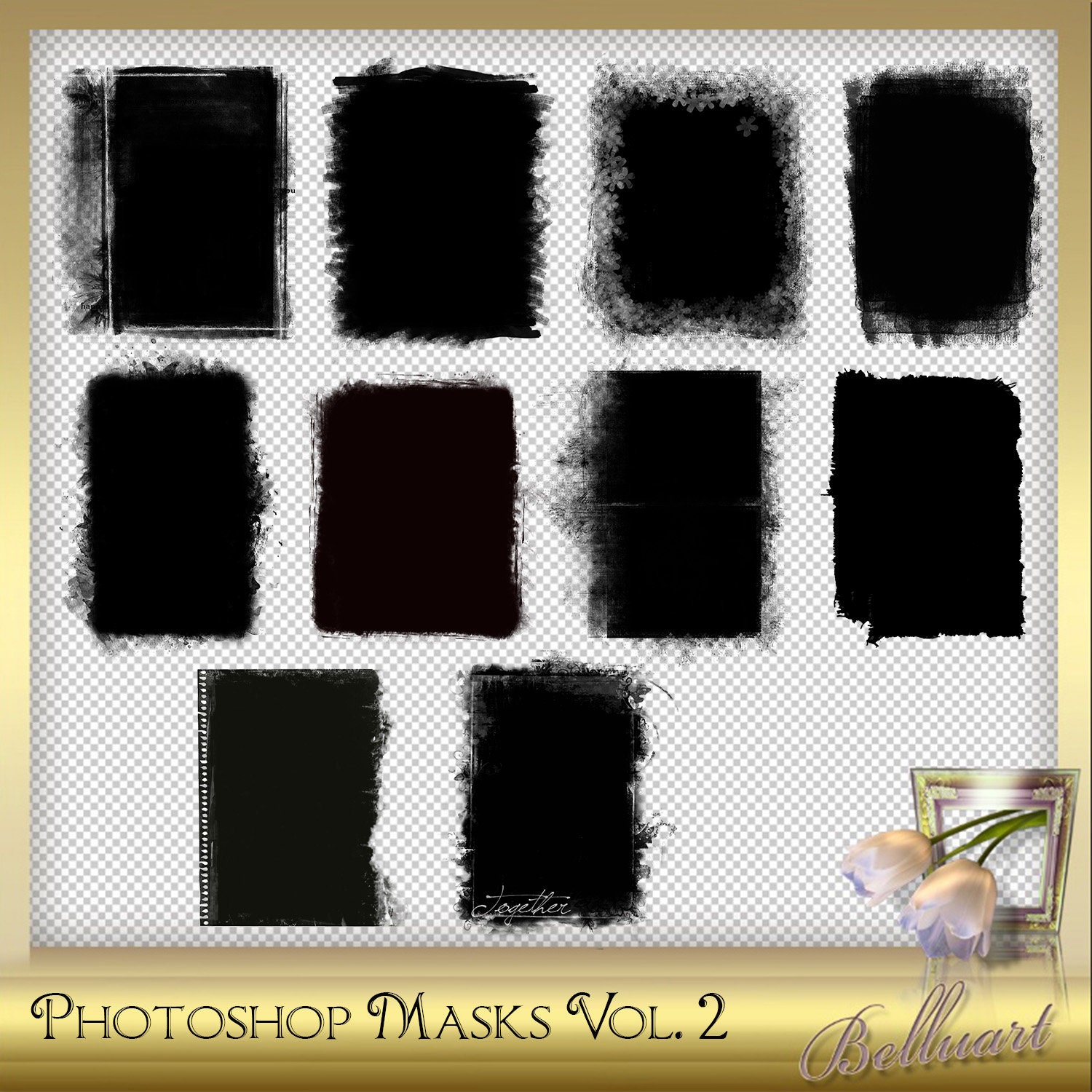 Photoshop Clipping Masks 10 Circles Masks for Photoshop Vol Grunge Png ...