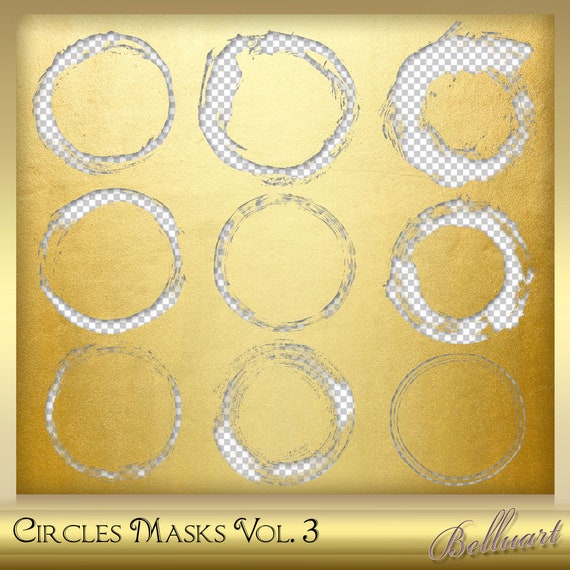 Photoshop Clipping Masks 10 Circles Masks for Photoshop Vol Grunge Png ...