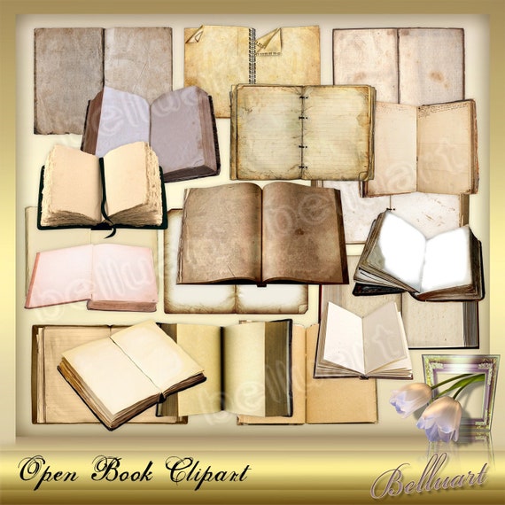Old Open Book Clip Art
