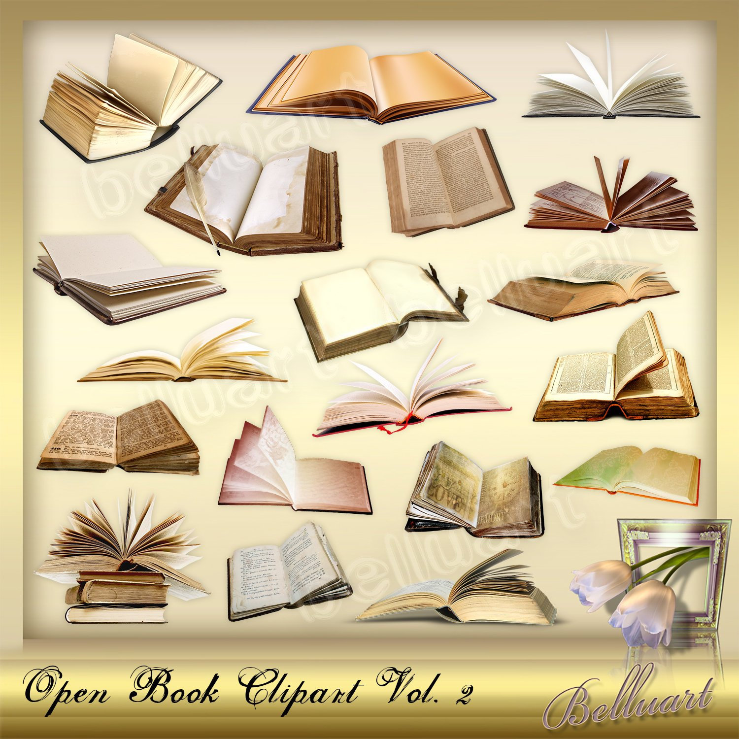 Open Book Cover Clipart