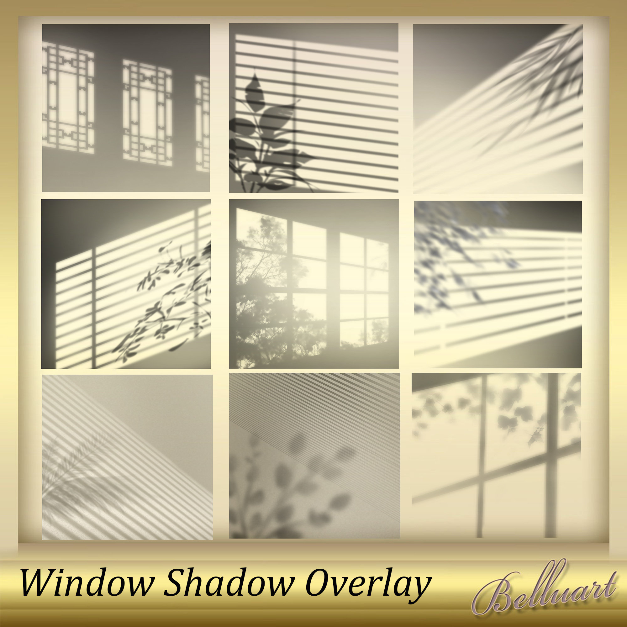 Window Shadow Illuminated By Sunlight Window Blinds Shadow - Etsy 日本