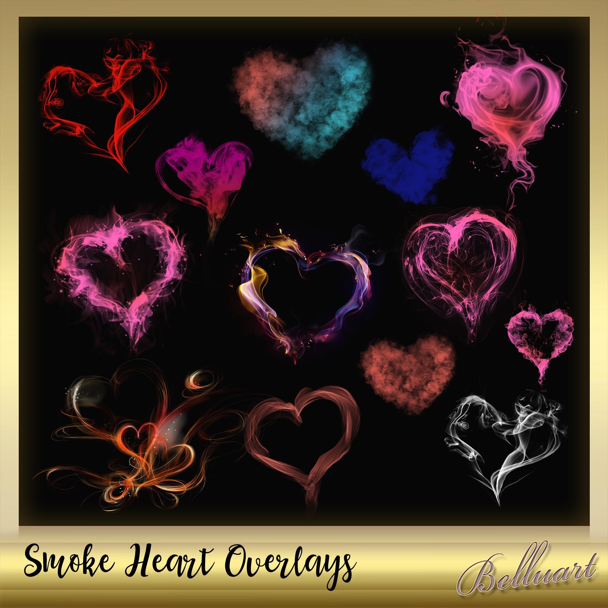 Colorful Smoke Heart