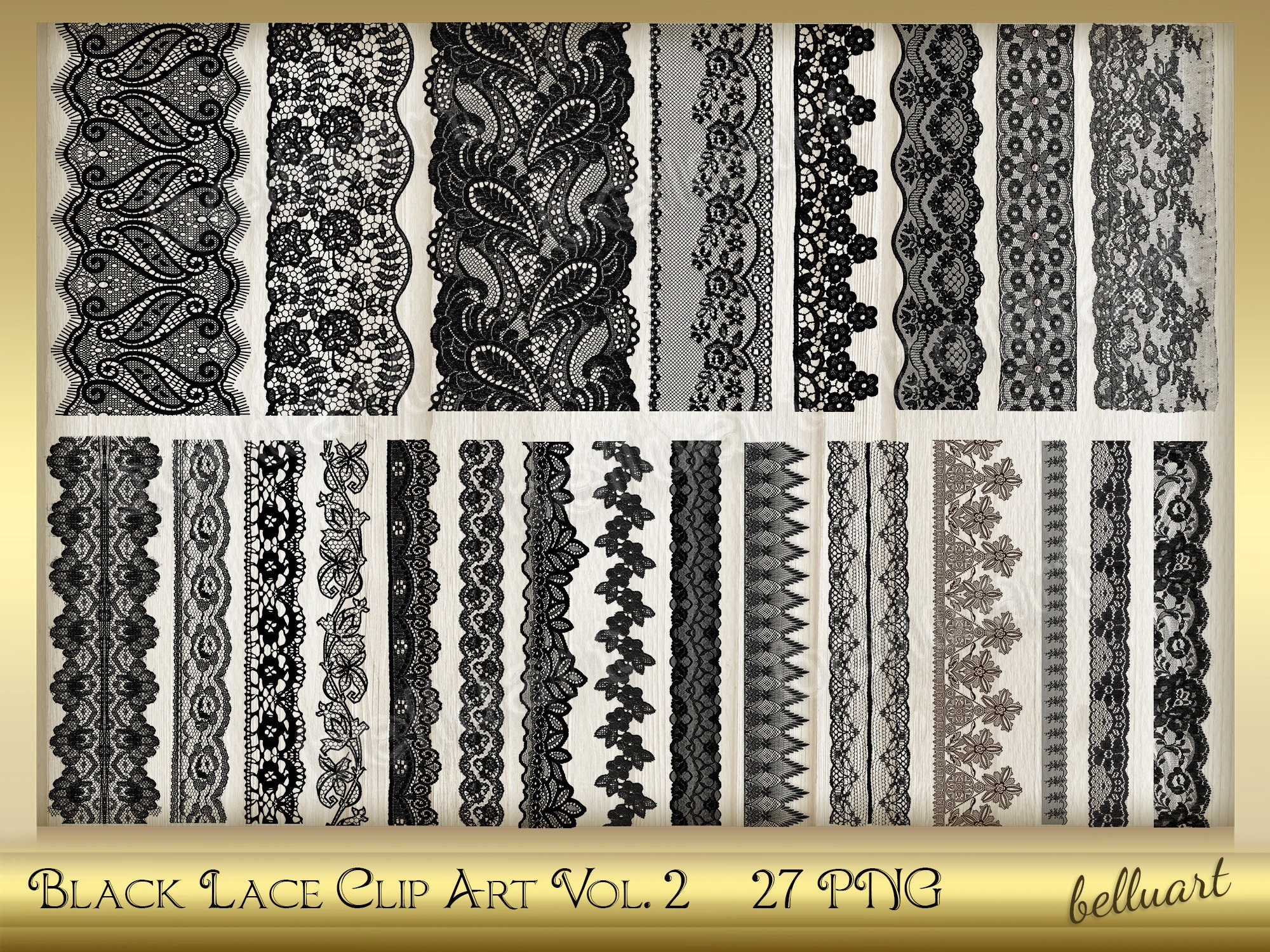 Black Lace Clip Art