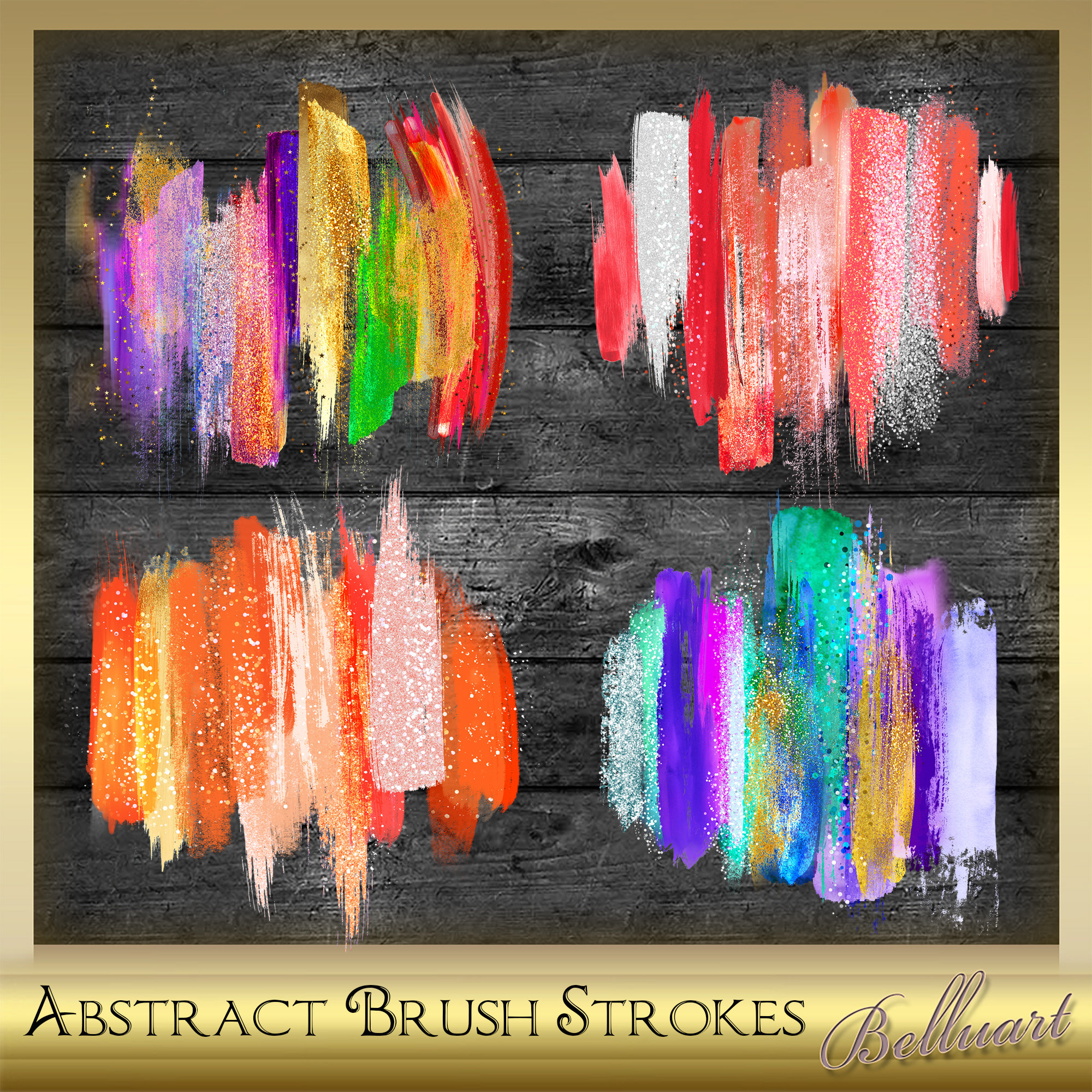 Mixed color abstract brush colorful abstract brush brush | Etsy
