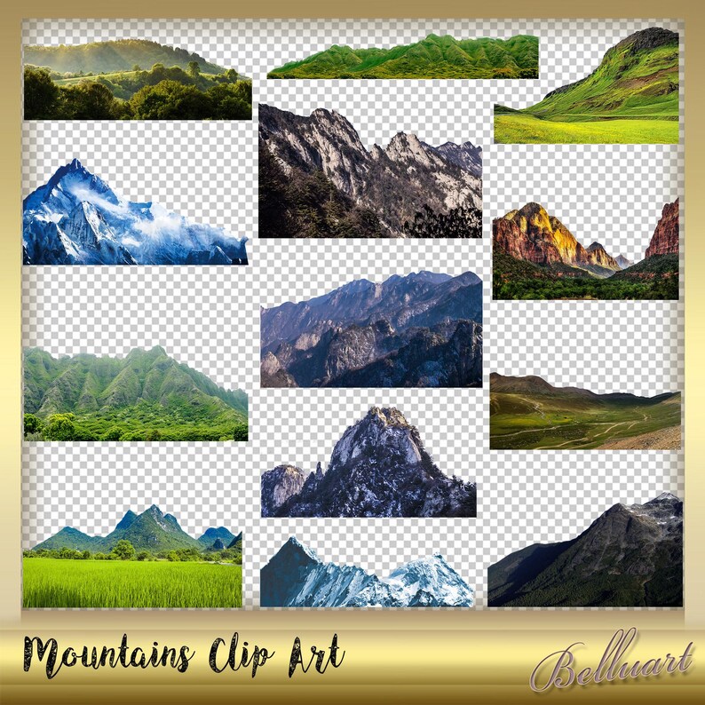 15 Mountains Clip Art Mountain Clip Art Mountains Overlay - Etsy