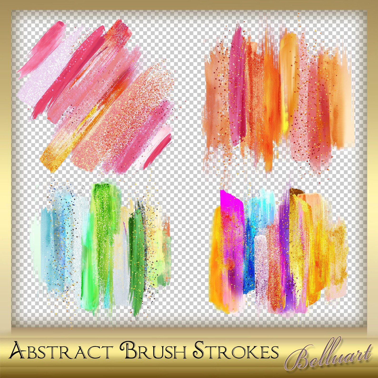 Mixed color abstract brush colorful abstract brush brush - Etsy.de