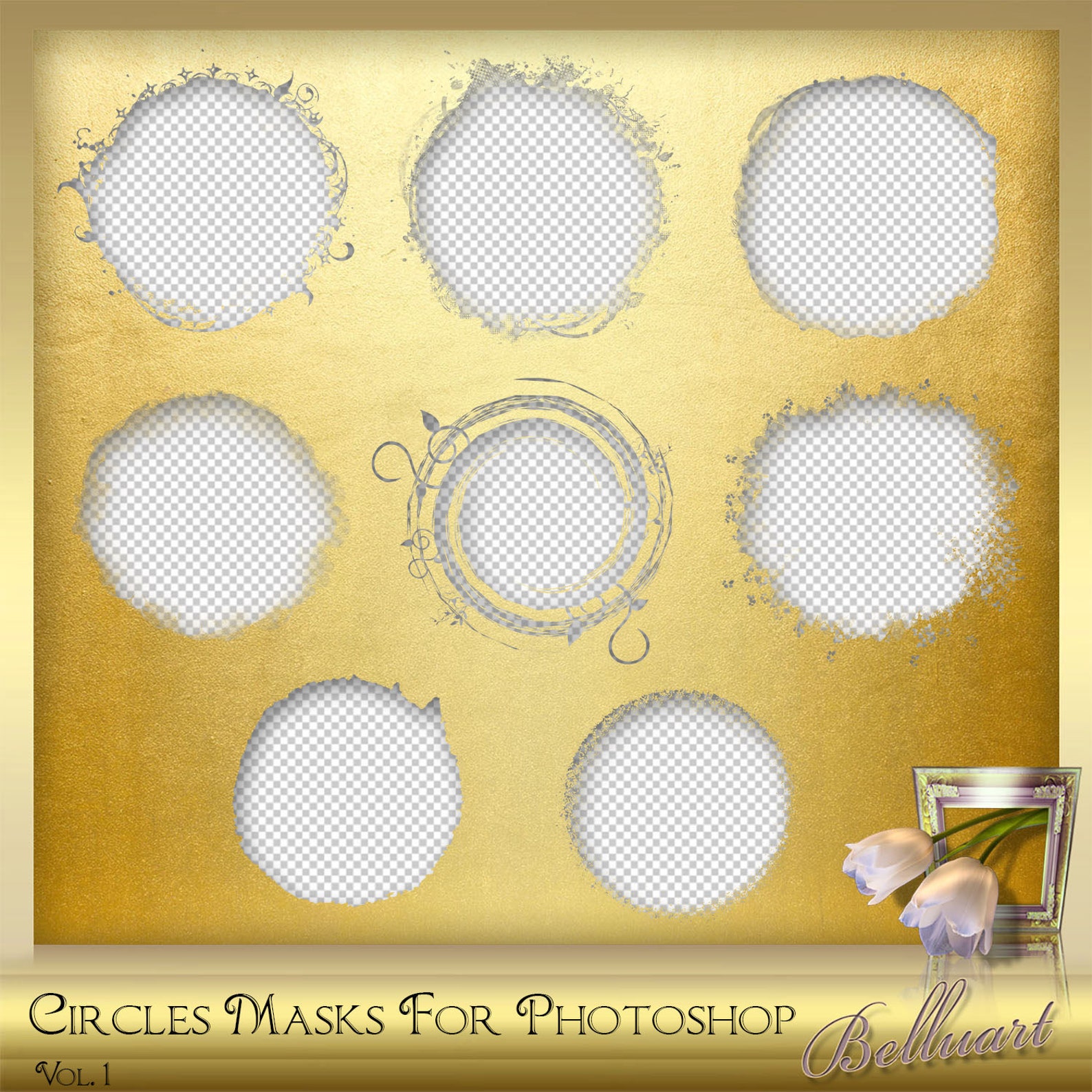 8 Circles Masks for Photoshop Photoshop Clipping Masks | Etsy