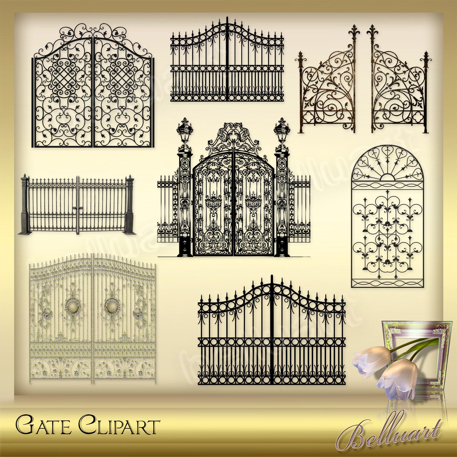 Swinging Gates Clipart