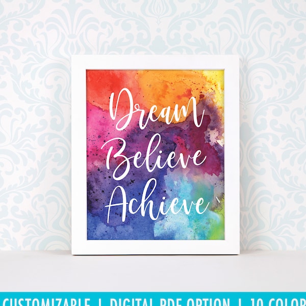 Achieve Poster - Etsy