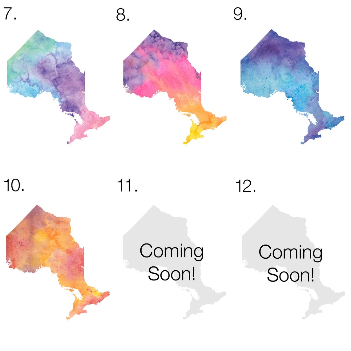 Ontario Art Print Personalized Map Art Original Watercolor | Etsy Canada