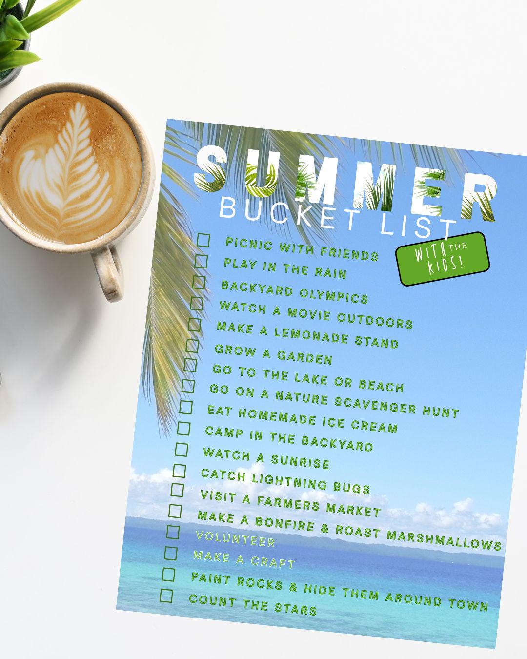 Summer Bucket List|canva Template|editable Digital Download - Etsy