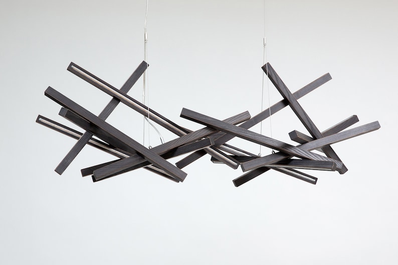 Infinity XS Wood Chandelier – Small Modern Pendant Light for Kitchen or ...