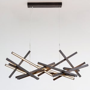 Infinity XS Wood Chandelier – Small Modern Pendant Light for Kitchen or ...