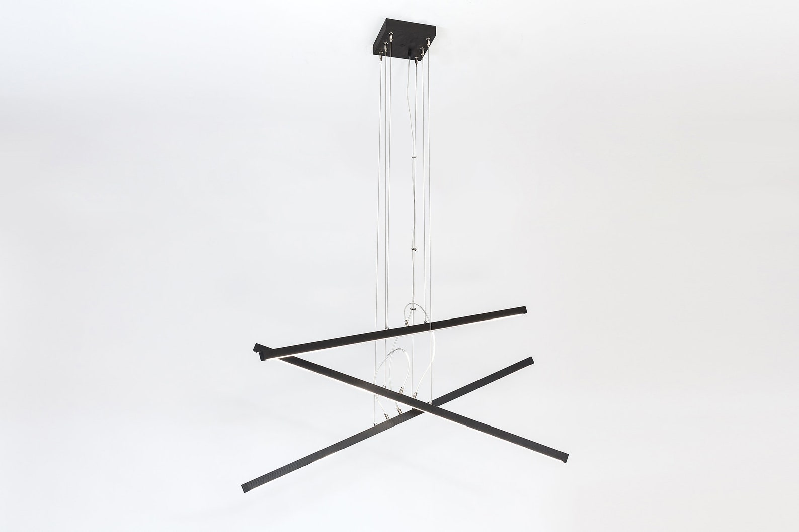 Wooden Linear Chandelier-cascade-designer Lighting Modern - Etsy