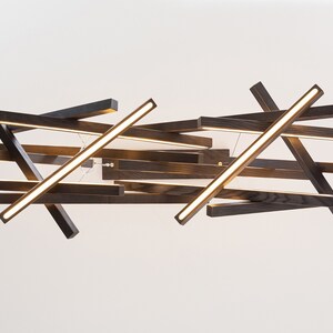 Infinity XS Wood Chandelier – Small Modern Pendant Light for Kitchen or ...