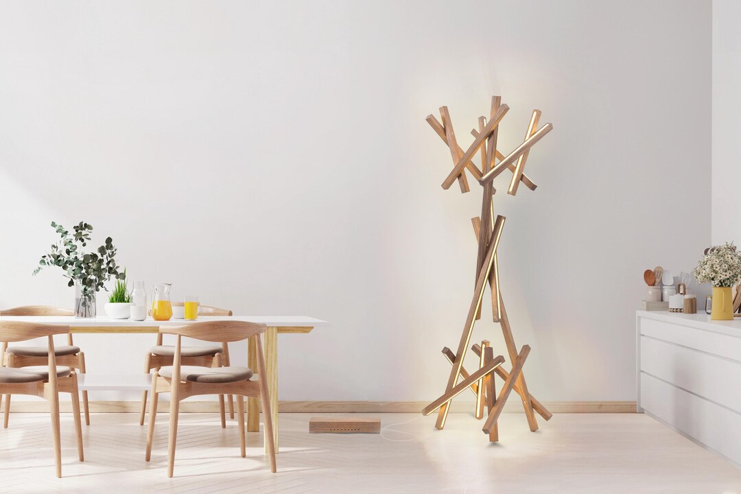 Wooden Floor Lamp, GROOT, Floor LED Lamp, Modern Home Floor Lamp ...