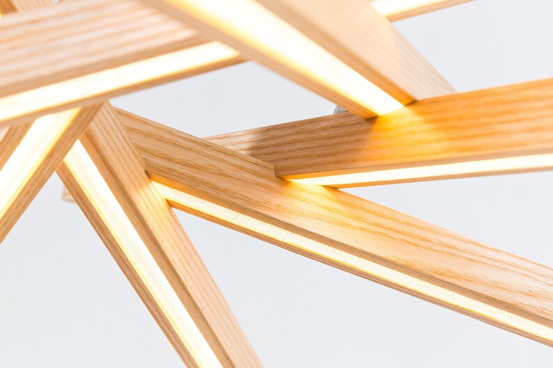 Wood Chandelier ASTRA Loft Light Wood Lighting Wood - Etsy
