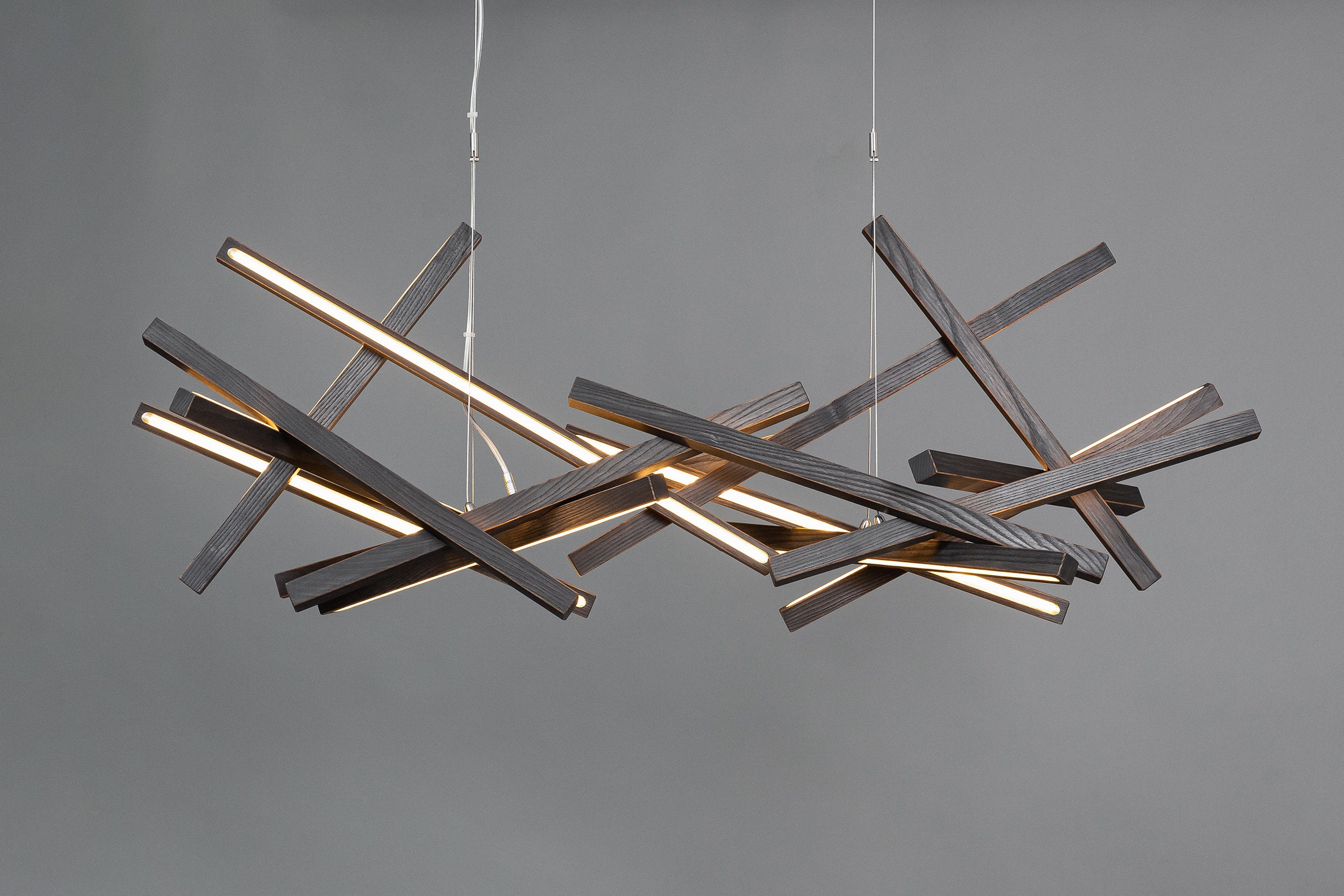 Infinity XS Wood Chandelier – Small Modern Pendant Light for Kitchen or ...