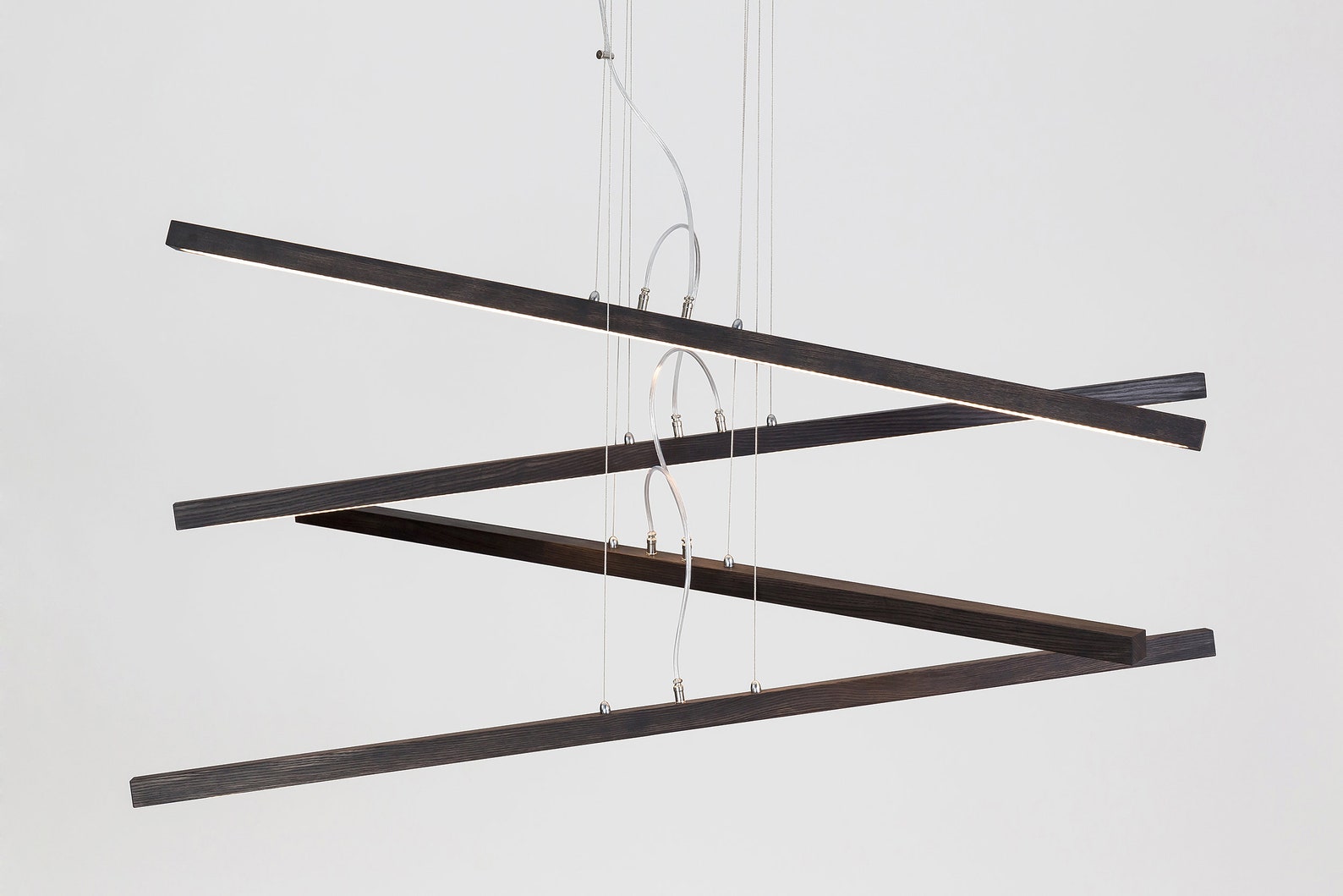 Wooden Linear Chandelier-cascade-designer Lighting Modern - Etsy