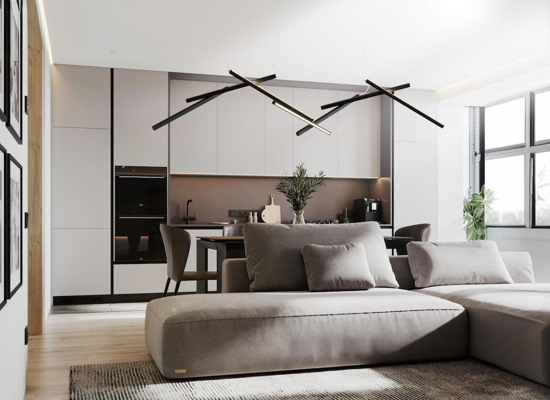 Modern Abstract Wood Chandelier | Wooden Light Fixture, LED Pendant ...