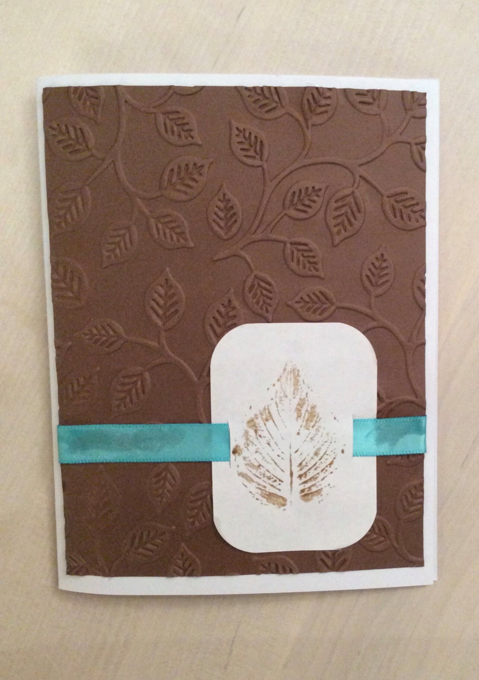 Stamped Leaf Over Embossing Handmade Cards Set of - Etsy