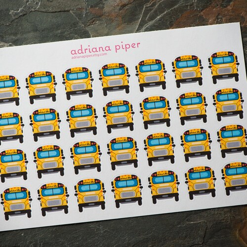 1167school Bus Planner Stickers. - Etsy