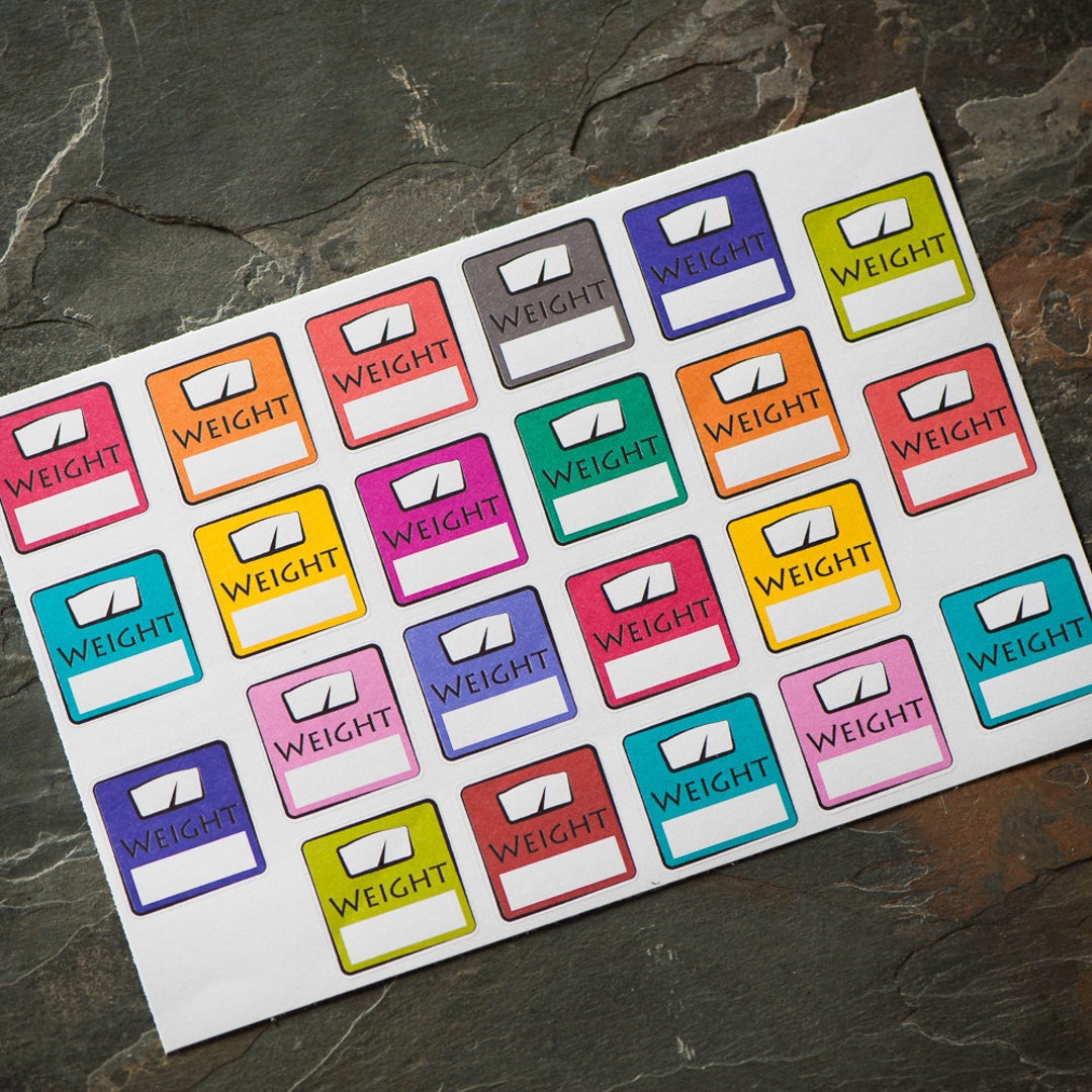 Scale Stickers 22 Ct for Erin Condren Life Planner Plum Paper - Etsy