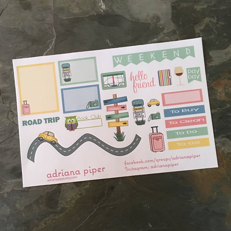 Girls Weekend Road Trip Stickers for Erin Condren Life | Etsy