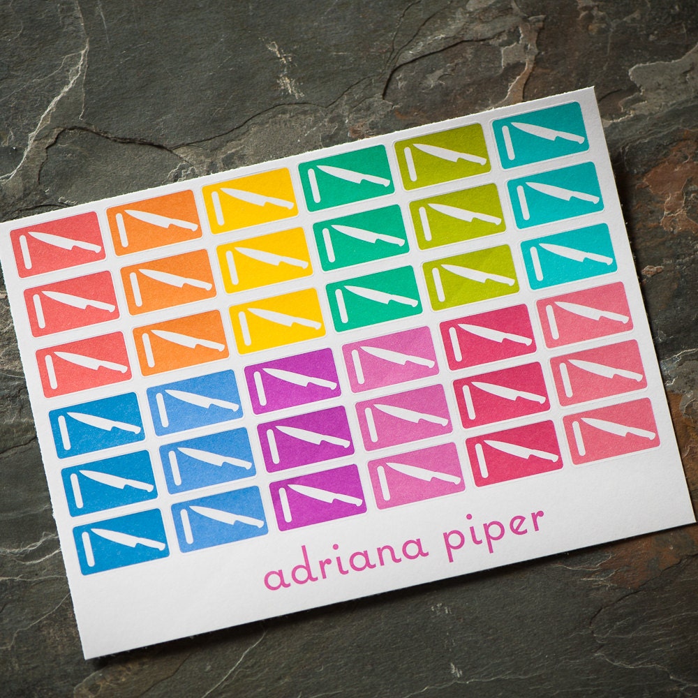 Cutting Board Stickers 36 ct for Erin Condren Life Planner | Etsy