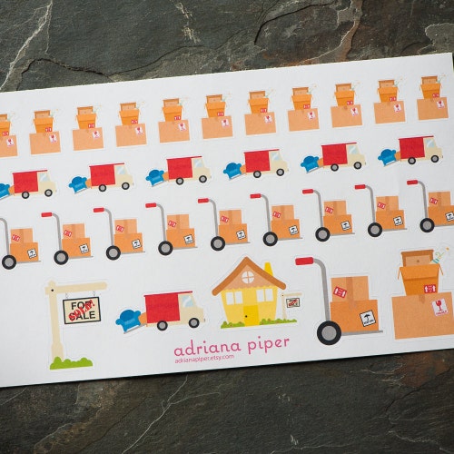 Moving Boxes for Erin Condren Life Planner Plum Paper | Etsy