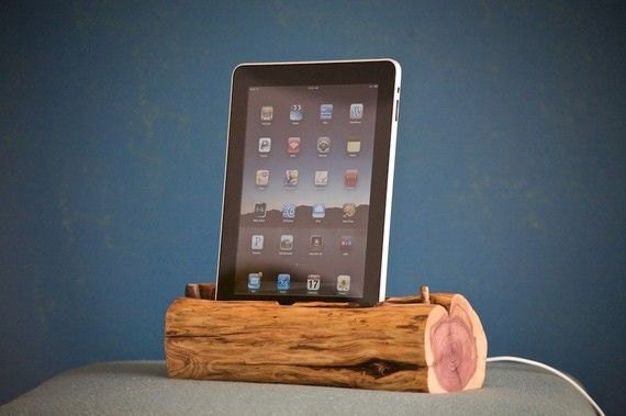 Natural Wood Tablet & iPad Nightstand Holder | Etsy
