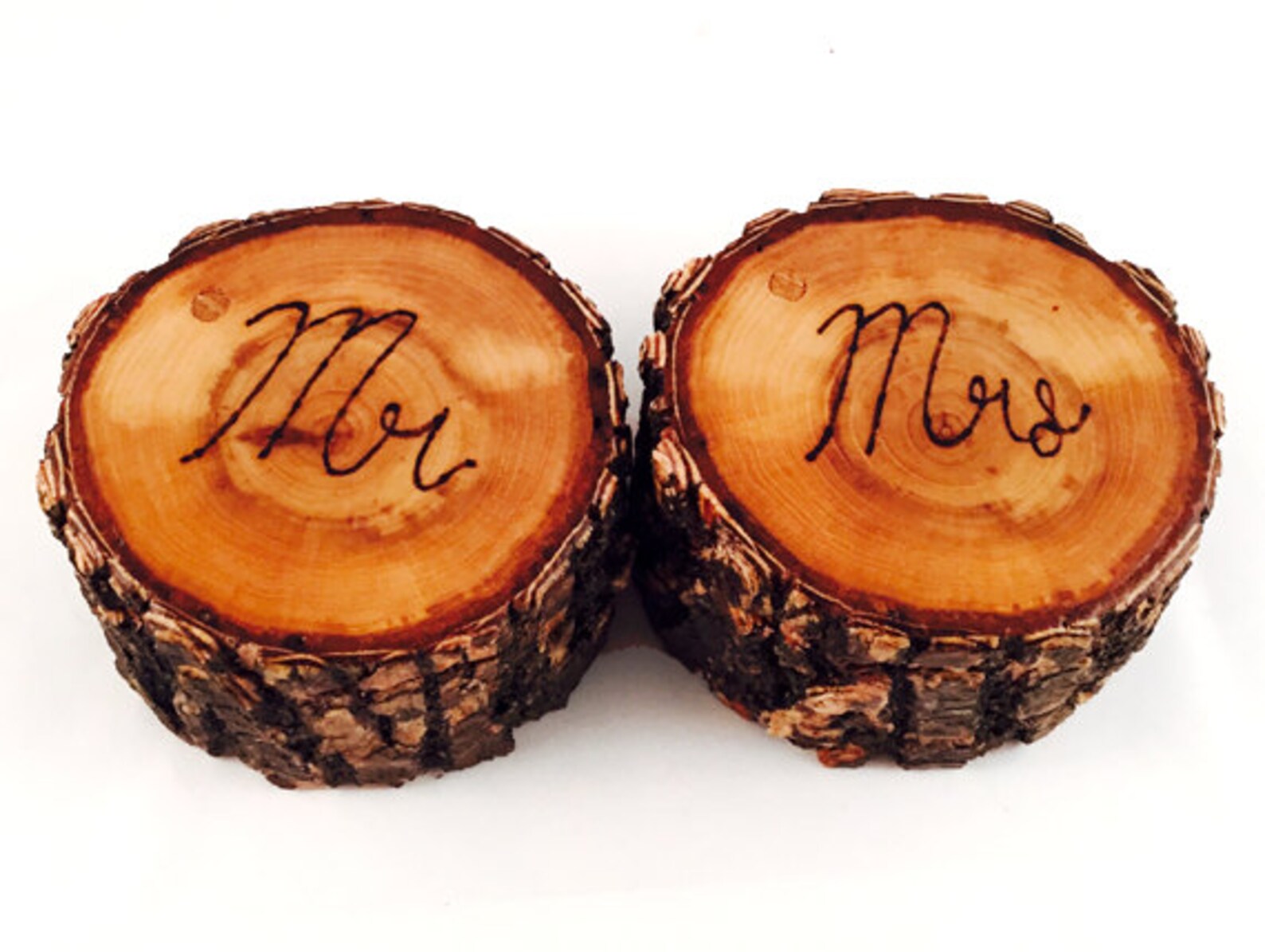 Tree Wood Ring Holder With Rotating Top, Natural Wood Wedding Band ...