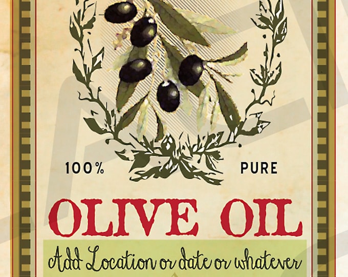 DIY Homemade Olive Oil Labels Editable Gift Tags Bottle Label - Etsy