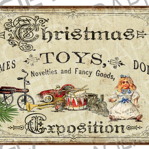 Vintage Country Christmas Toy Shop Signs Digital Download - Etsy
