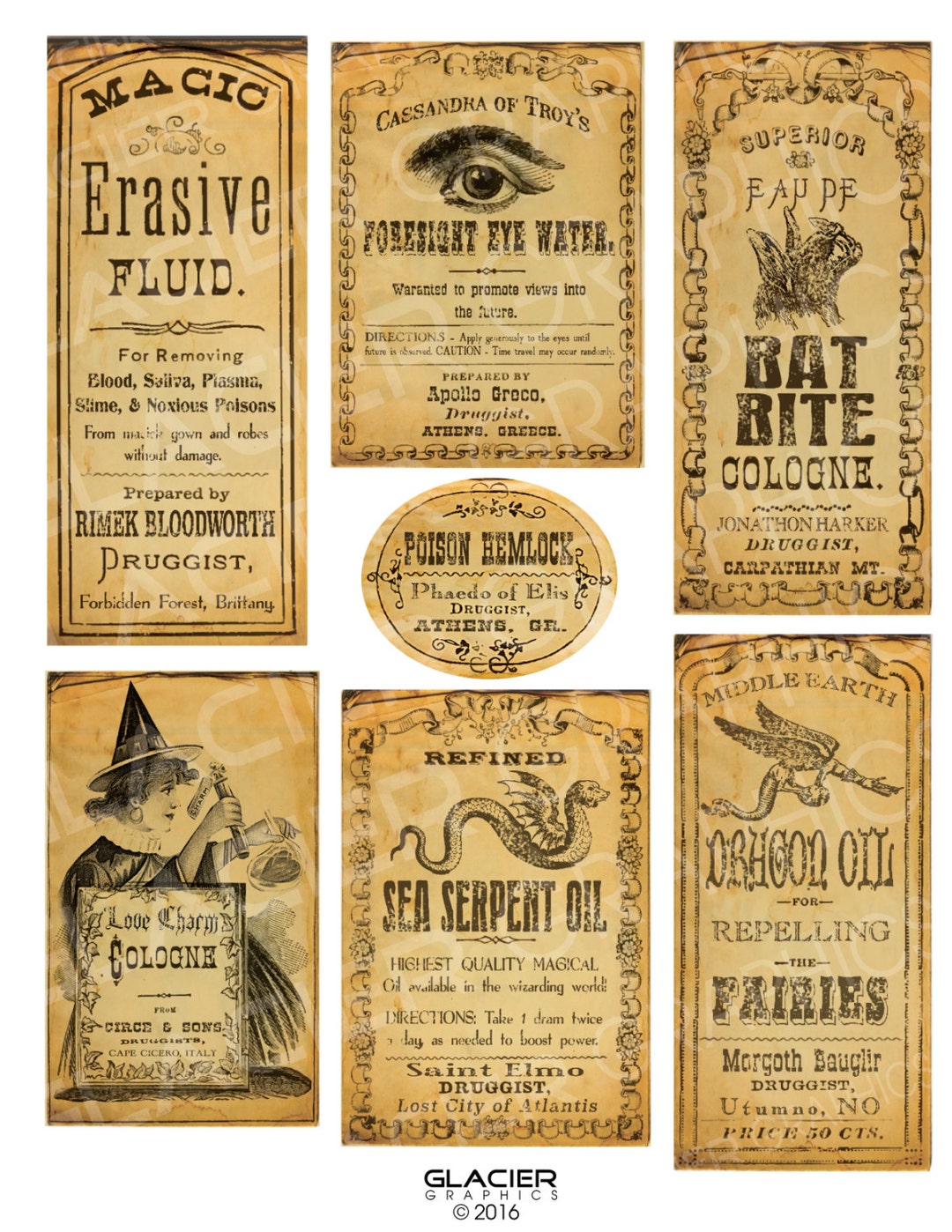 Halloween Witch Poison Bottle Labels Halloween Witch Potion Bottle Tags ...