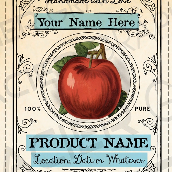 Apple Labels - Etsy