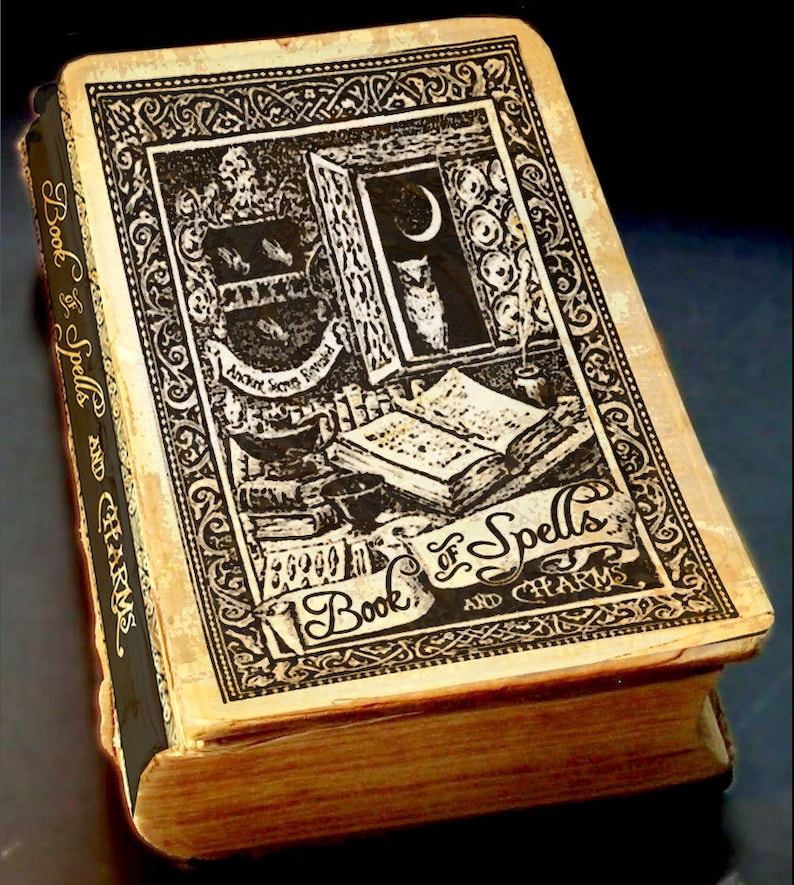 Spell Book Cover Halloween Witch Digital Download Printable - Etsy España