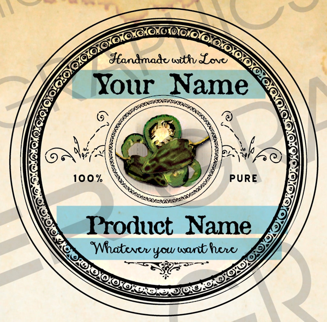 Large Mouth Round Jalapeno Labels 2.5in Cowboy Candy Canning Labels DIY ...
