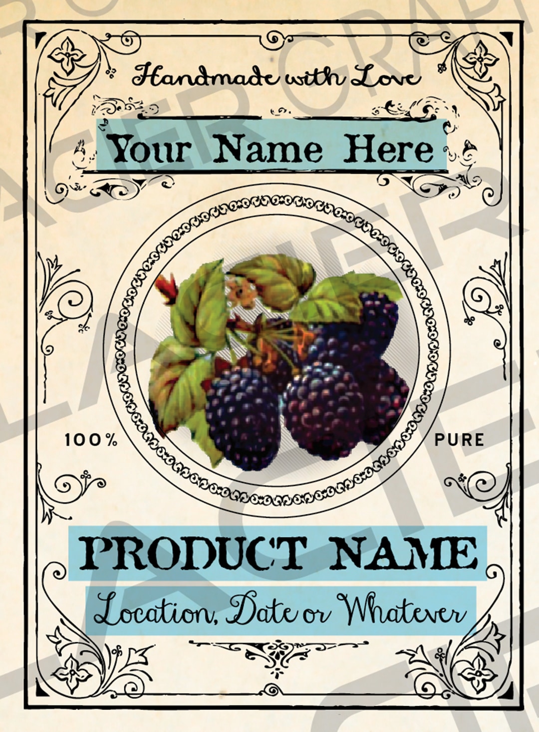 Blackberries Label Blackberry Canning Labels Download Blackberry Syrup ...