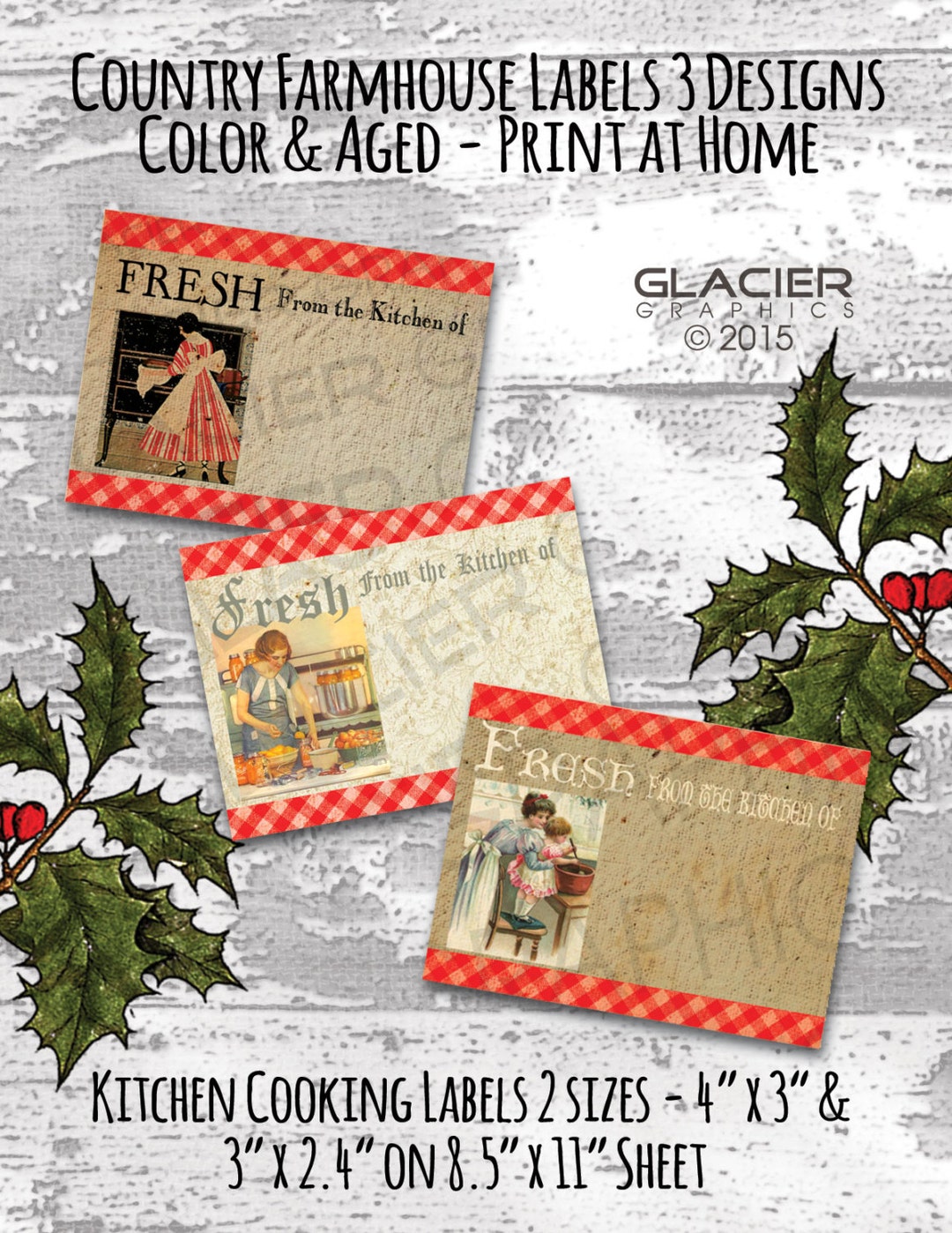 Country Farmhouse Printable From the Kitchen of Labels Printable Recipe ...