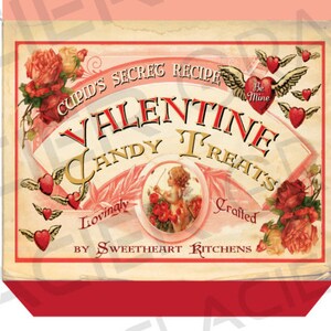 Valentine Gift Box Template DIY Valentine Candy Treats Valentine ...